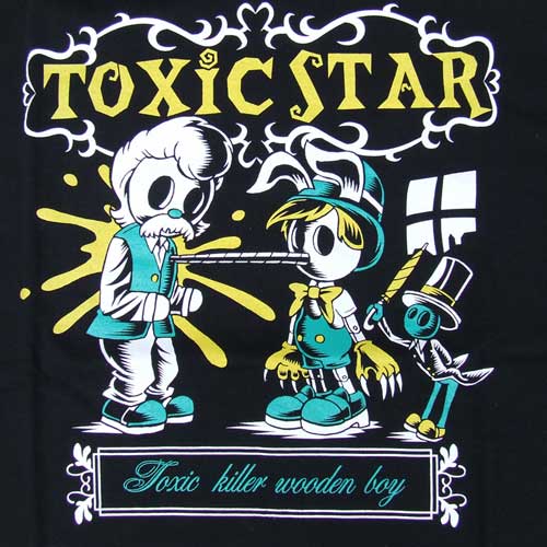 TOXICSTAR TOXIC Killer wooden boy Tシャツ 【不思議雑貨店ネバーランド】